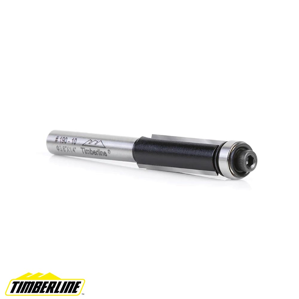 Fresa recta de laminados con cojinete de 2 flautas raíz 1/4" - 3/8" x 1" | Lewonski