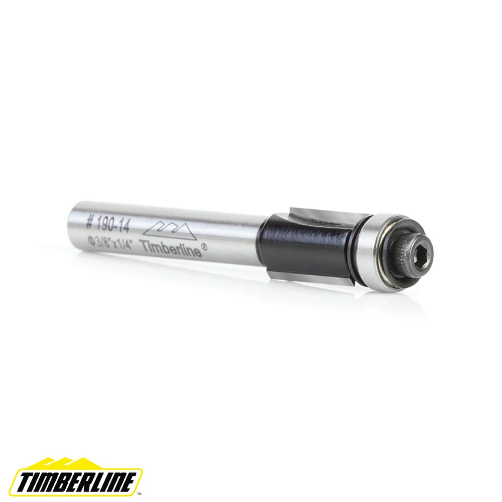 Fresa recta de laminados con cojinete de 2 flautas raíz 1/4" - 3/8" x 1/2" | Lewonski